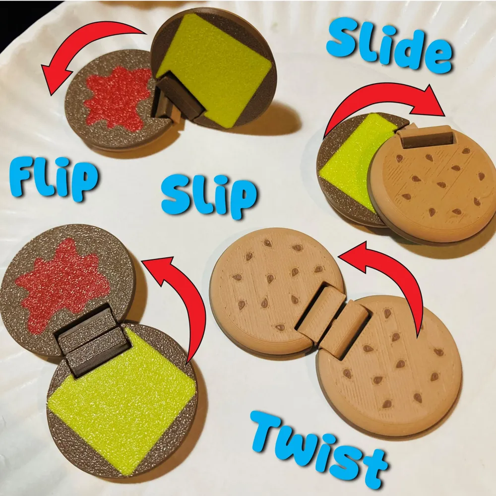 Burger Slip and Slide Fidget Toy (~40 mins) by SpacedOut MakerWorld ...