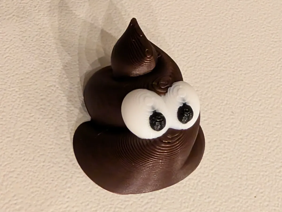 Poop Magnet with Cartoon Eyes - Free 3D Print Model - MakerWorld