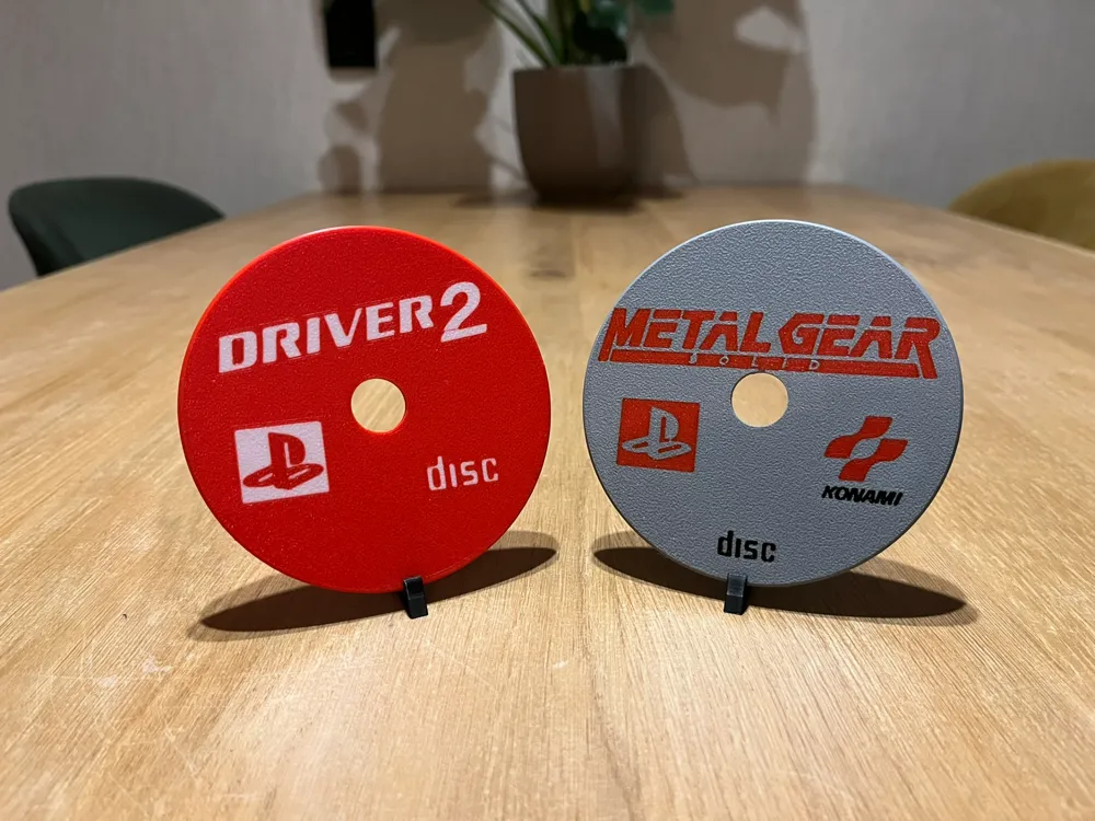 Playstation 1 Console + 12 Game Coasters - Free 3D Print Model - MakerWorld