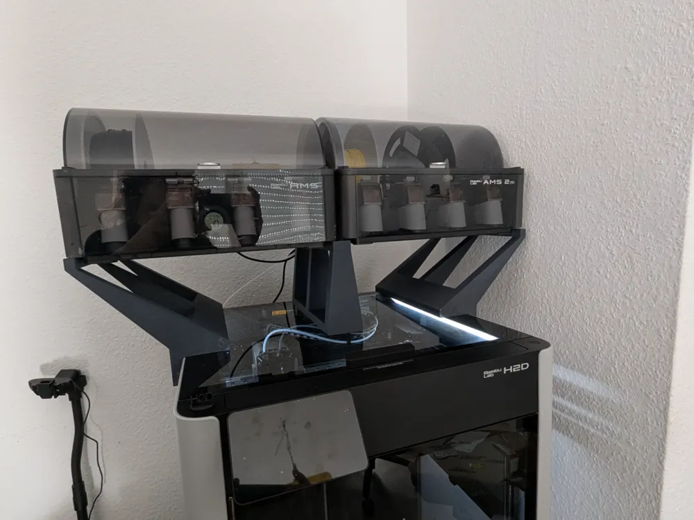 H2D AMS Riser for 1x AMS 2 Pro and 1x old AMS by SirruXMakerWorld ...