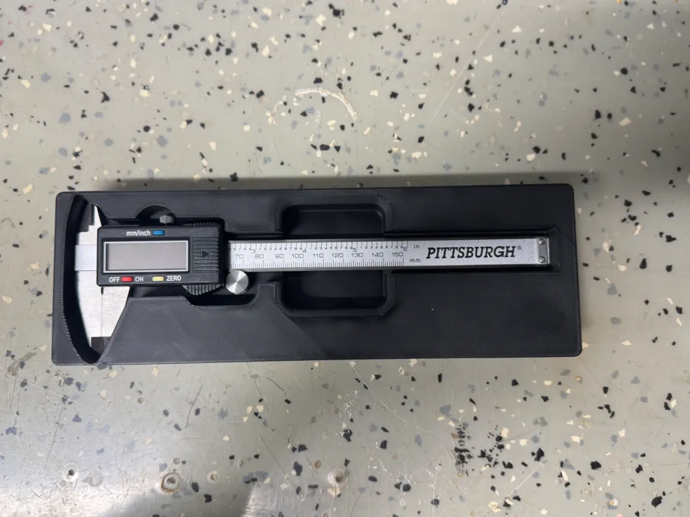 Gridfinity Pittsburgh Caliper Holder - Free 3D Print Model - MakerWorld