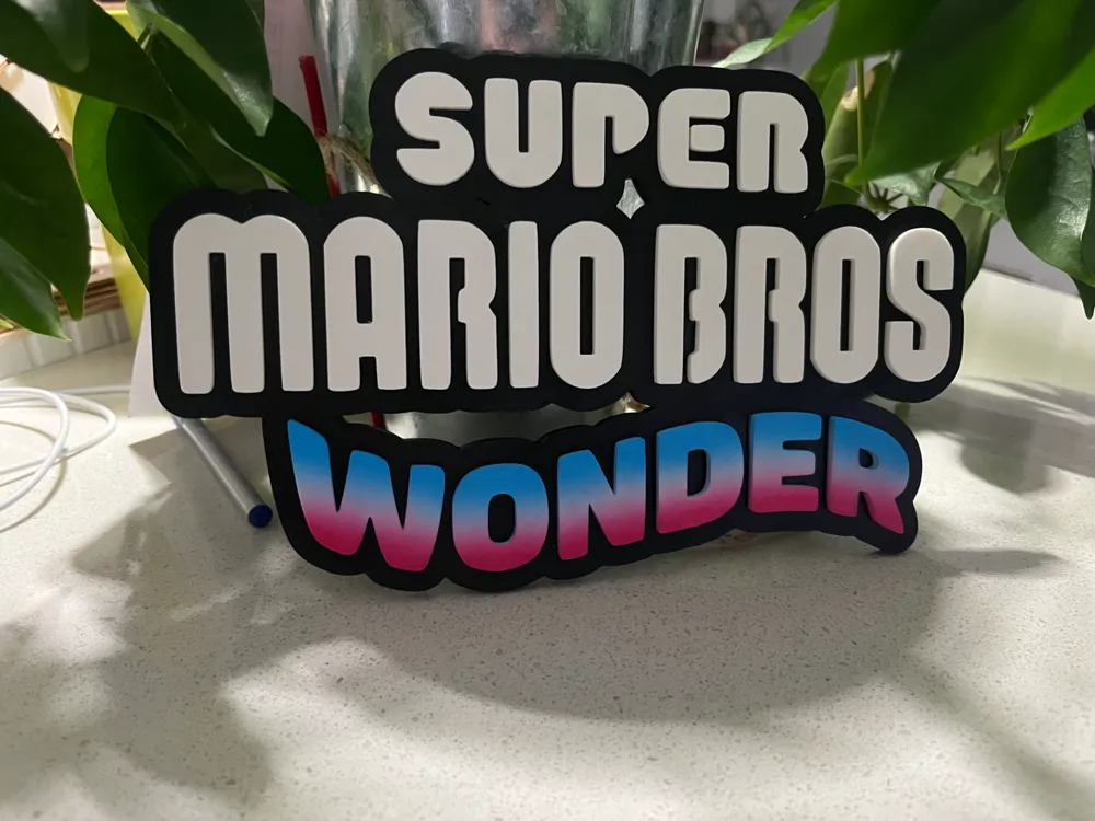 Super Mario Bros Wonder Logo/wall art by Tommy Gun - MakerWorld