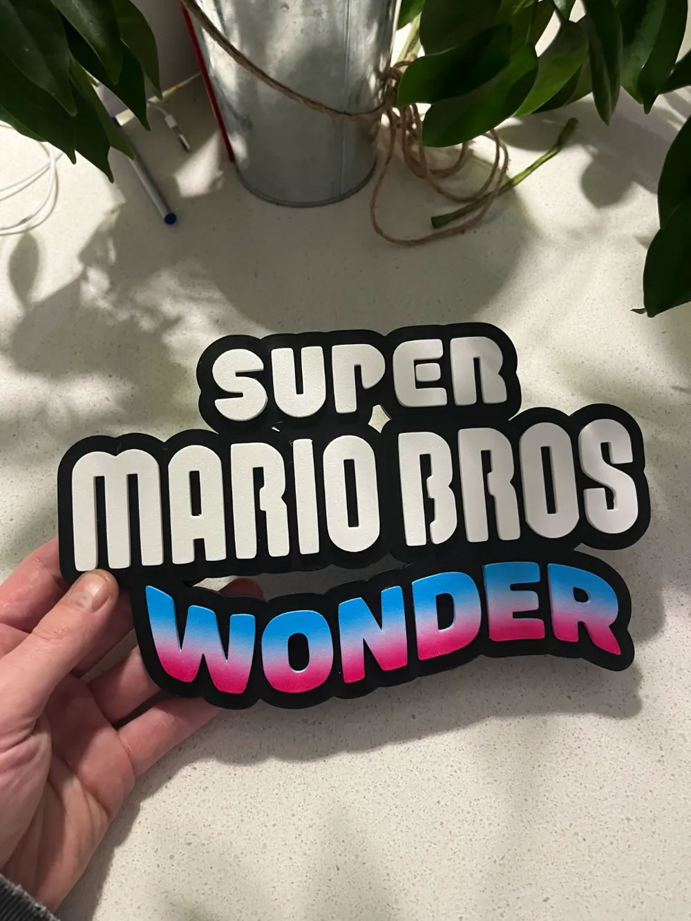 Super Mario Bros Wonder Logo/wall art by Tommy Gun - MakerWorld