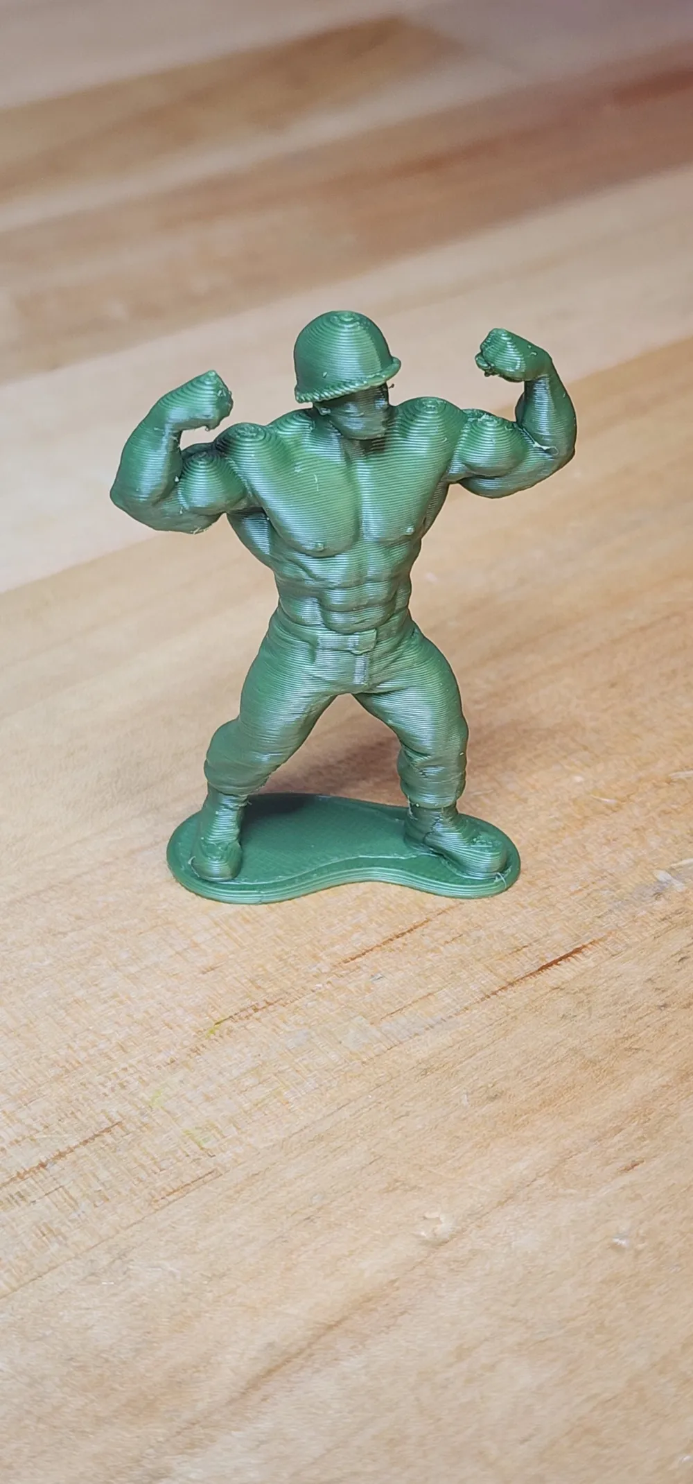 Green Army Soldier Man JACKED Posing Sculpture by Florida Features ...