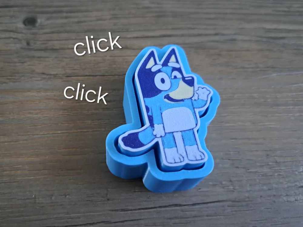 Bluey fidget clicker with keyboard swith by creachick3d MakerWorld ...