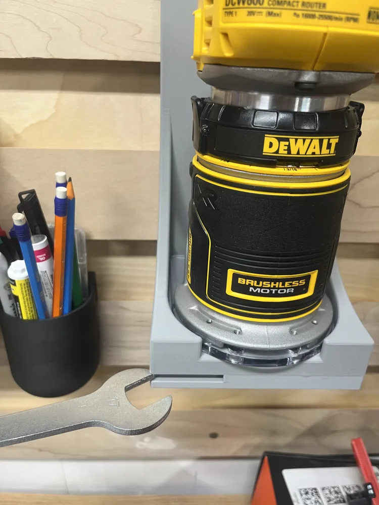 Dewalt router holder for french cleat wall by Cattywhompus MakerWorld ...