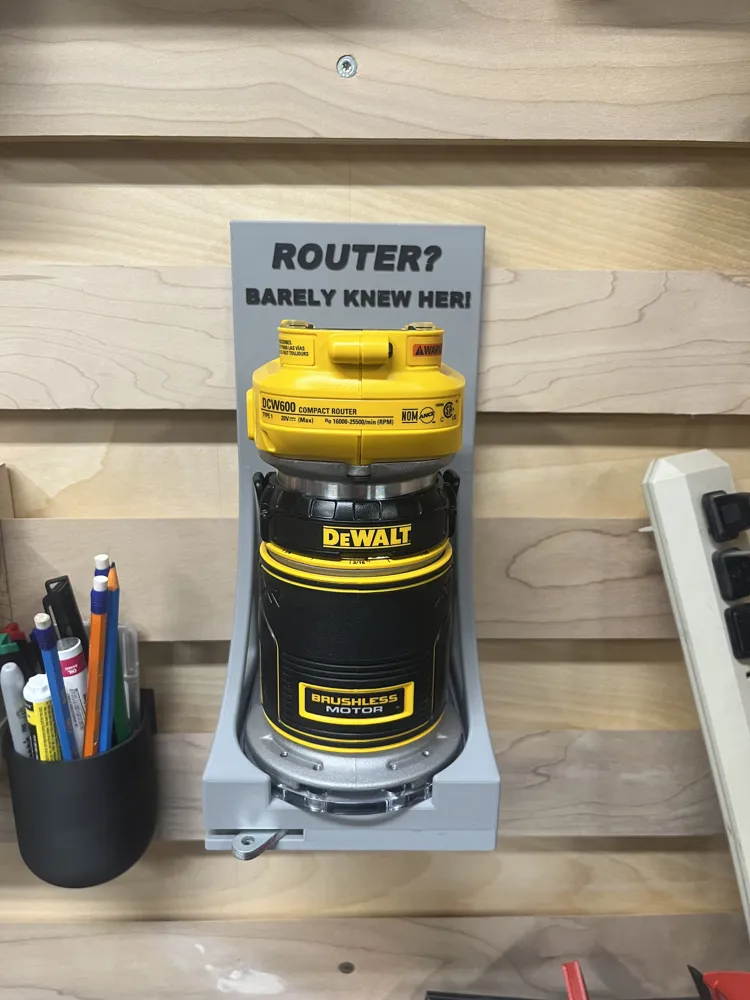Dewalt router holder for french cleat wall by Cattywhompus MakerWorld ...