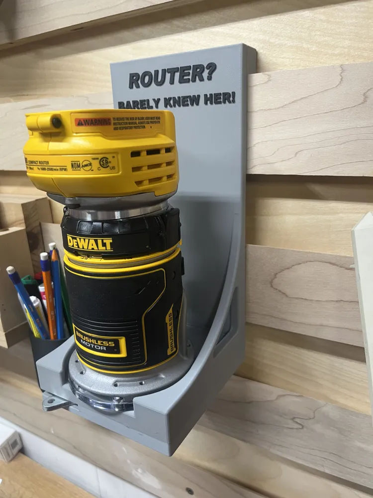 Dewalt router holder for french cleat wall by Cattywhompus MakerWorld ...