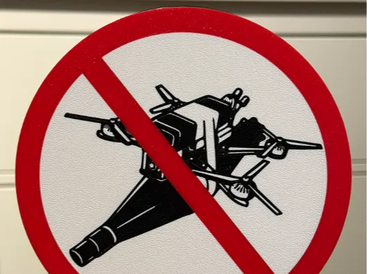 No-fpv-drone-zone sign - Free 3D Print Model - MakerWorld