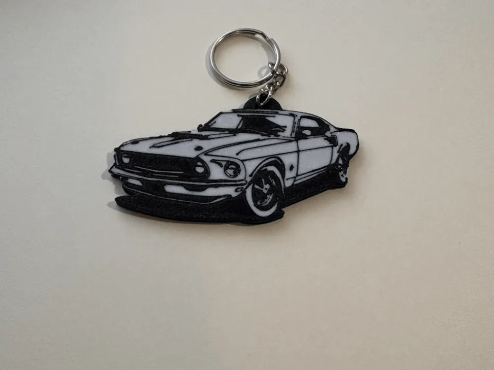 1969 Ford Mustang Keychain by Jack Kelke - MakerWorld