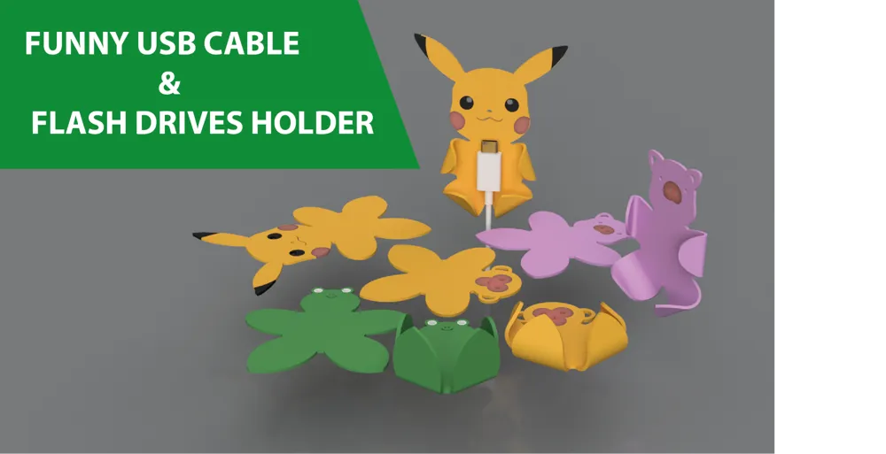 Funny USB Cable And Flash Drives Holder by jonathan1987 - MakerWorld
