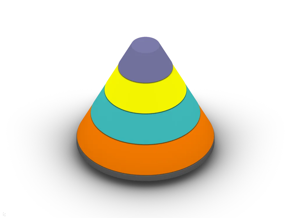 Stacking Tower - Rings Pyramid - Rings Cone by andrea1211 - MakerWorld