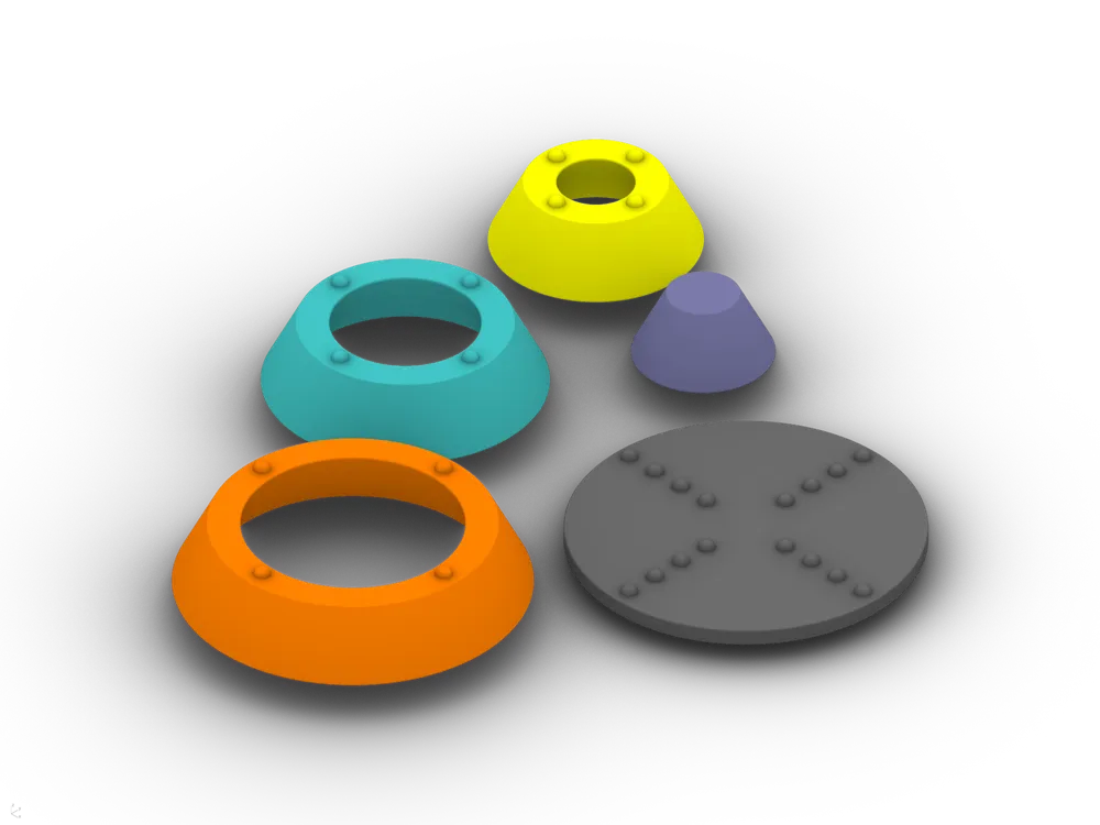 Stacking Tower - Rings Pyramid - Rings Cone by andrea1211 - MakerWorld