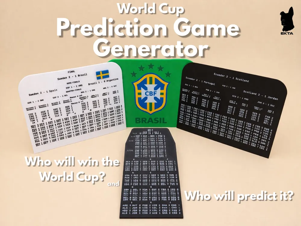 World Cup 2026 Prediction Game Generator - Free 3D Print Model - MakerWorld