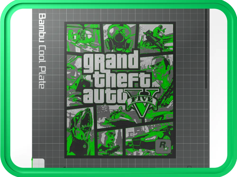 Hueforge Rockstar Grand Theft Auto V by Badakgil MakerWorld: Download ...