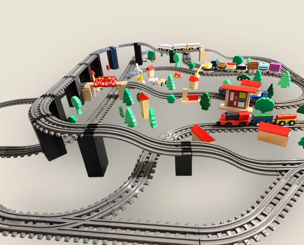 Tiny Train - Hill railway line - Free 3D Print Model - MakerWorld