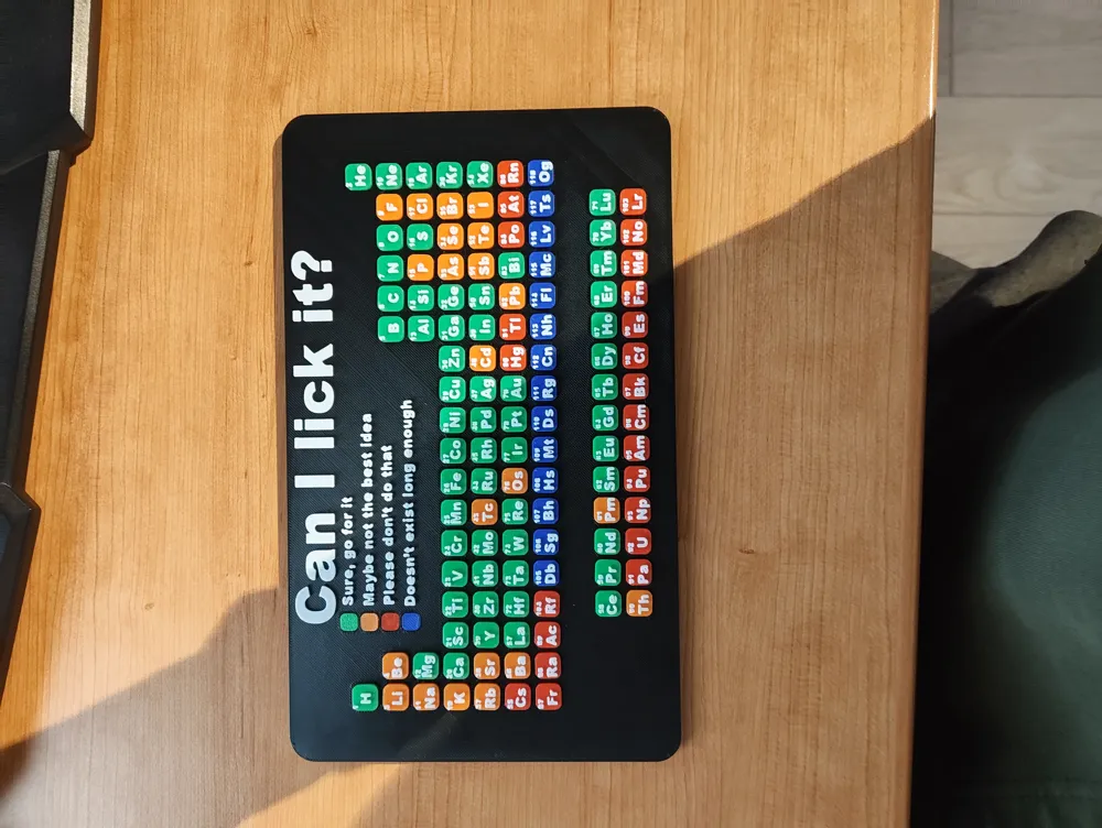 Can I lick it - Chemistry edition - V2.0 by leander MakerWorld: Download Free 3D Models