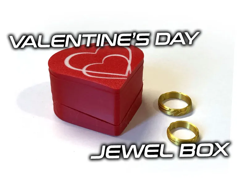 Valentine's Day Jewel Box with rings - Free 3D Print Model - MakerWorld