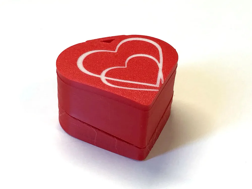 Valentine's Day Jewel Box with rings - Free 3D Print Model - MakerWorld