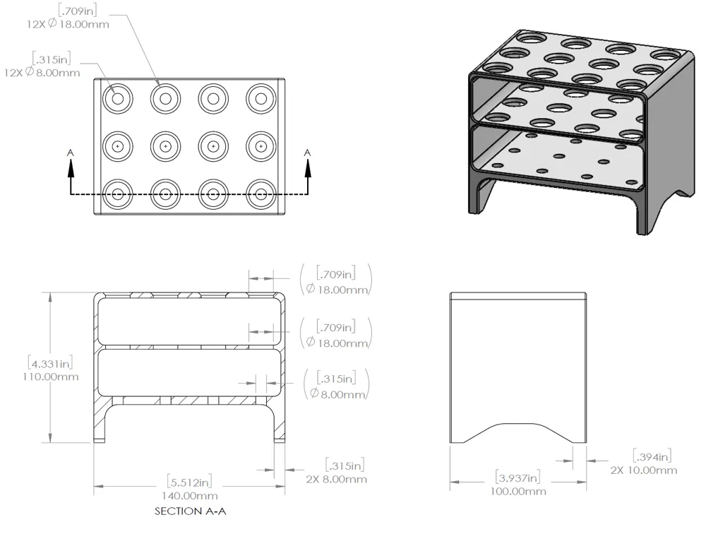 Test Tube Rack / Centrifuge Tube Rack by WKDesign - MakerWorld