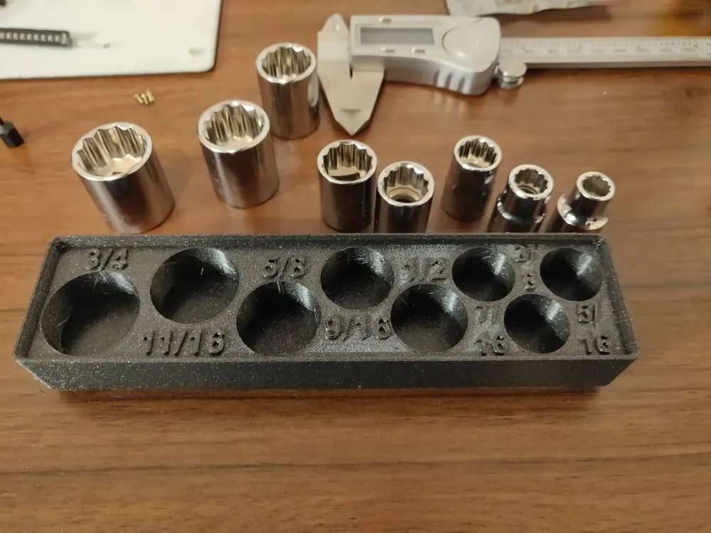 Gridfinity: 8pc Stanley Socket Holder (Imperial) by QuarrenMakerWorld ...