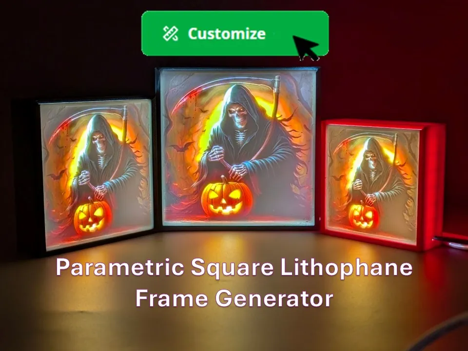 Parametric Square Lithophane Frame Generator by MadMax3D MakerWorld: Download Free 3D Models