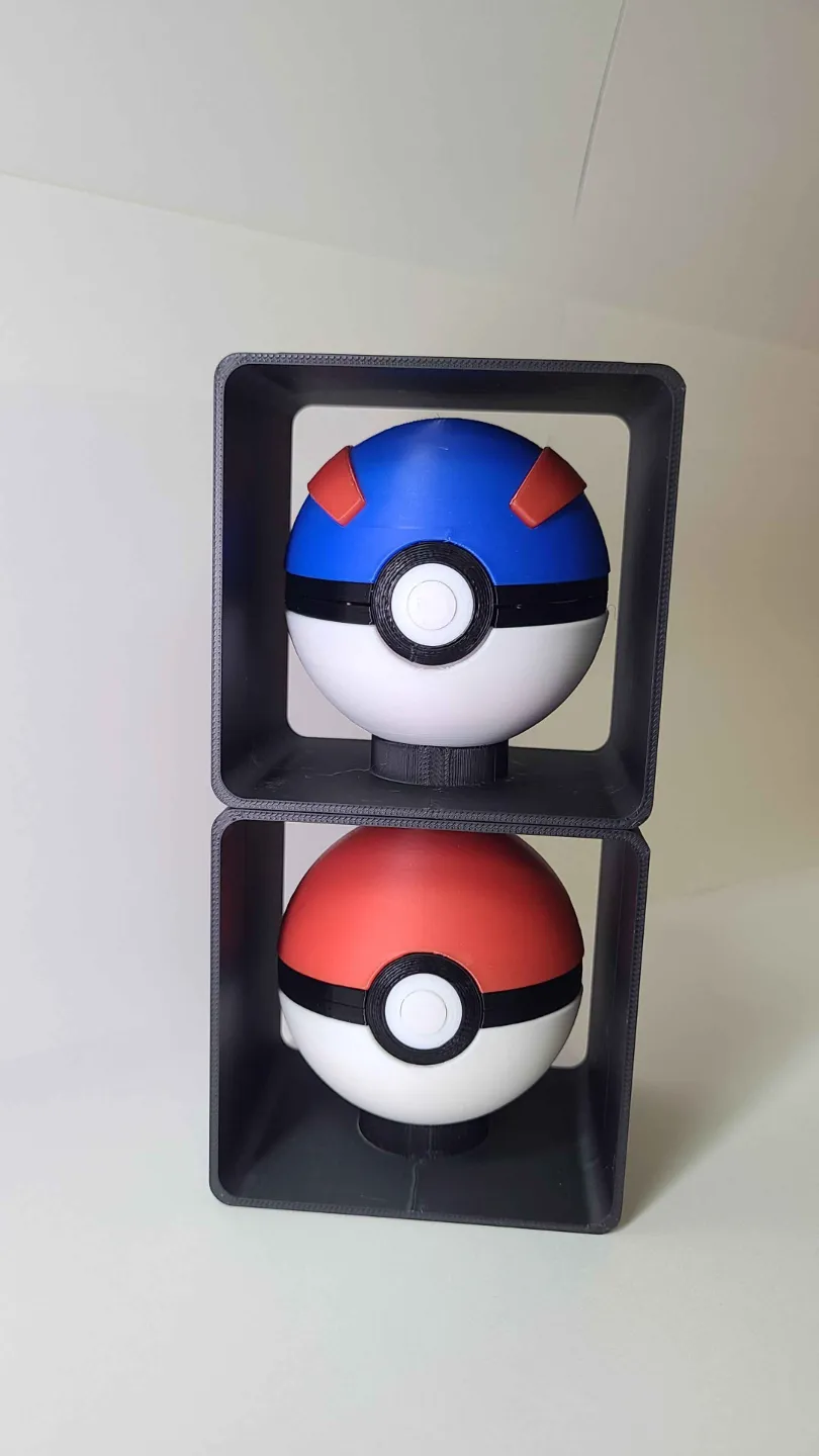 Square pokeball holder by Beef_StewKun - MakerWorld