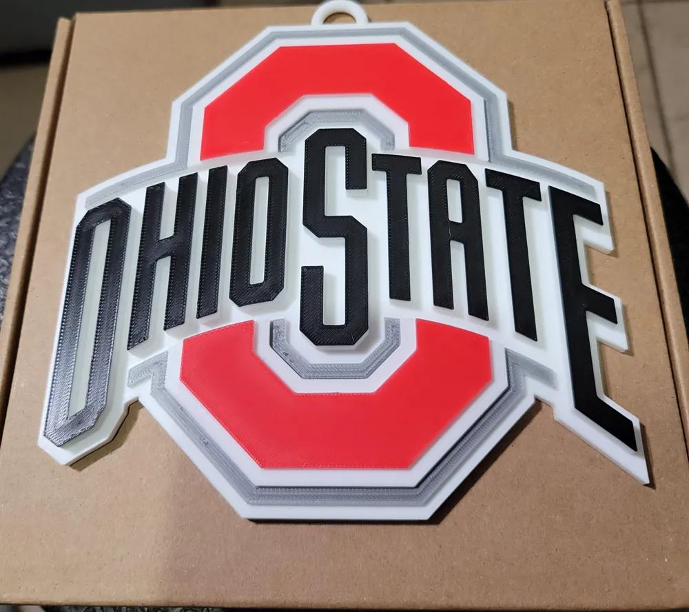 OHIO STATE 3D Logo 180mm series by mercadogarzas - MakerWorld