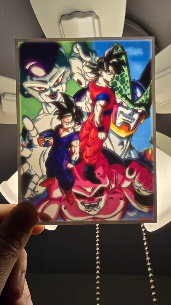 Goku with Gohan, Villains CMYK Lithophane - Free 3D Print Model ...