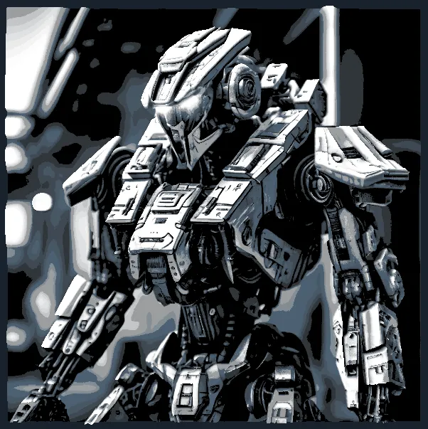 Mech Warrior 3 - Hueforge by Bottega.co.nz - MakerWorld