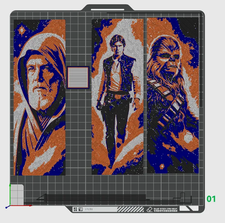 Star Wars Characters Han Solo, Chewbacca and Ben Kenobi Fan Art as set ...