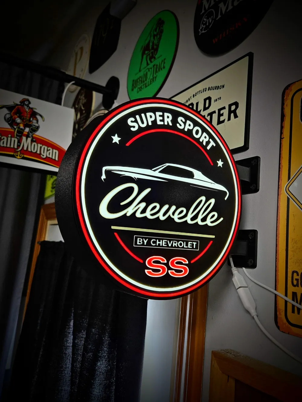 Chevelle SS 2-Sided LED Lightbox Sign - Free 3D Print Model - MakerWorld