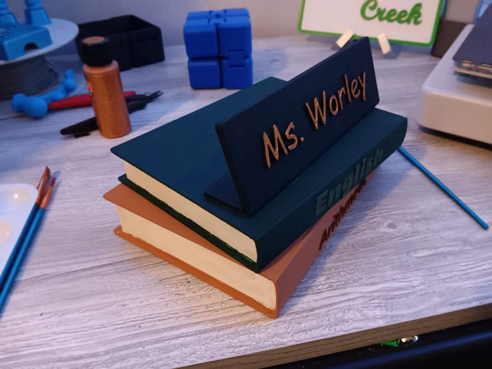 Teachers Name Plate - Free 3D Print Model - MakerWorld