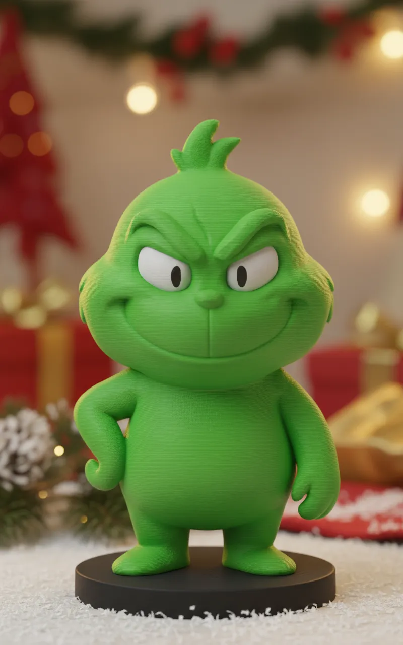 Mini Grinch - Mischievous Green Creature - Free 3D Print Model - MakerWorld