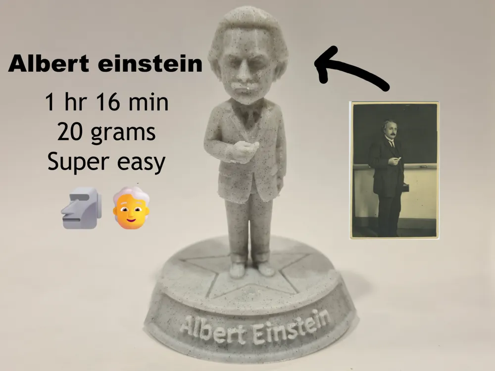 Statue Stars: Albert Einstein - Free 3D Print Model - MakerWorld