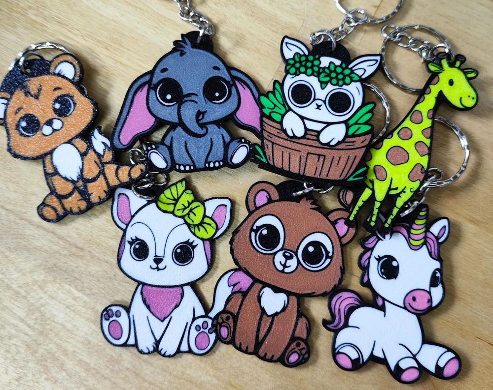 Animal Keychain Collection - Multi-Color by New Plastics - MakerWorld