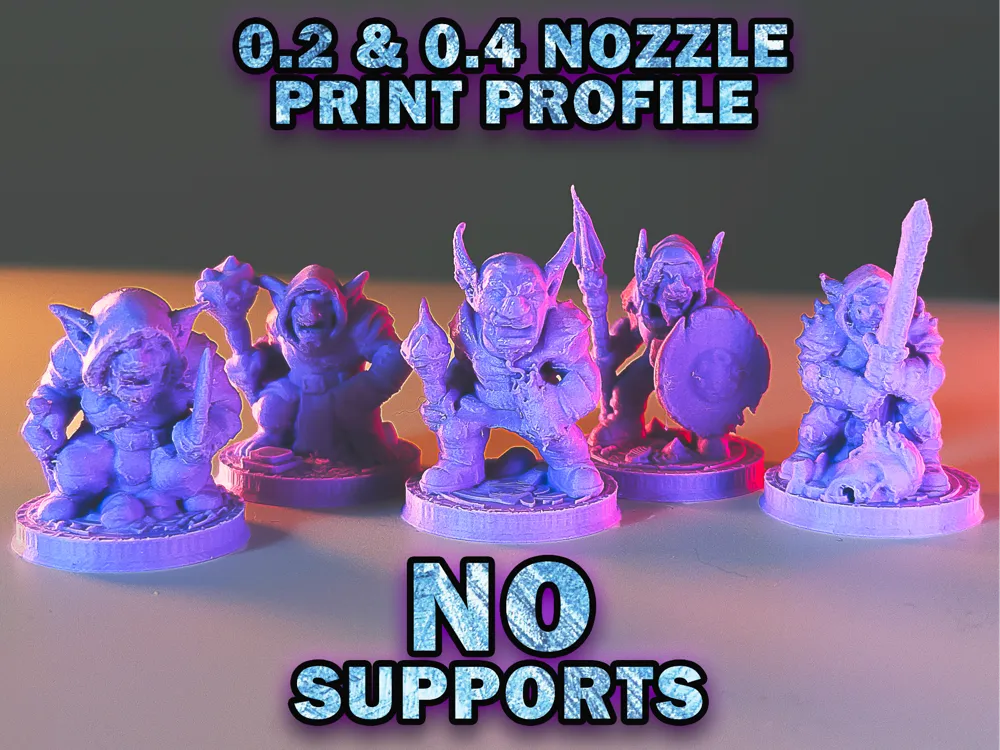 Fast 5 Goblin Supportless Miniature Pack. by Nozzleborn Foundry ...