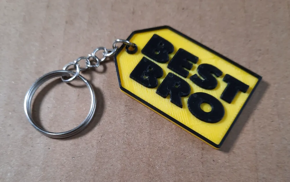 Best Bro, Best Buy Parody Keychain by zentenro - MakerWorld