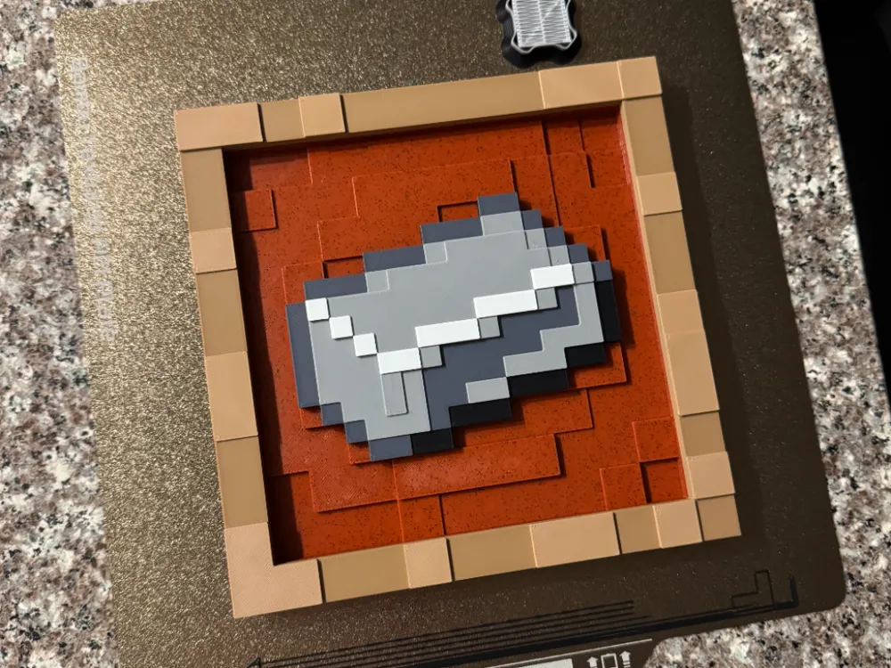 Iron Ingot - Minecraft Item Frame by jongoodfellerMakerWorld: Download ...