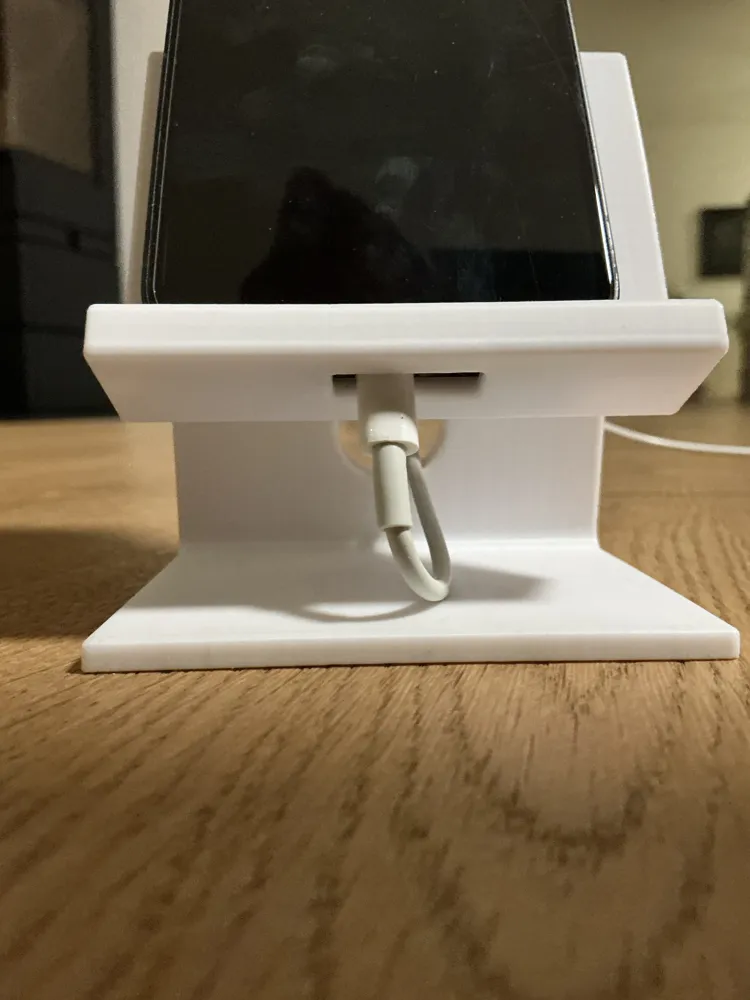 Simple phone stand - with charging Port function - Free 3D Print Model ...