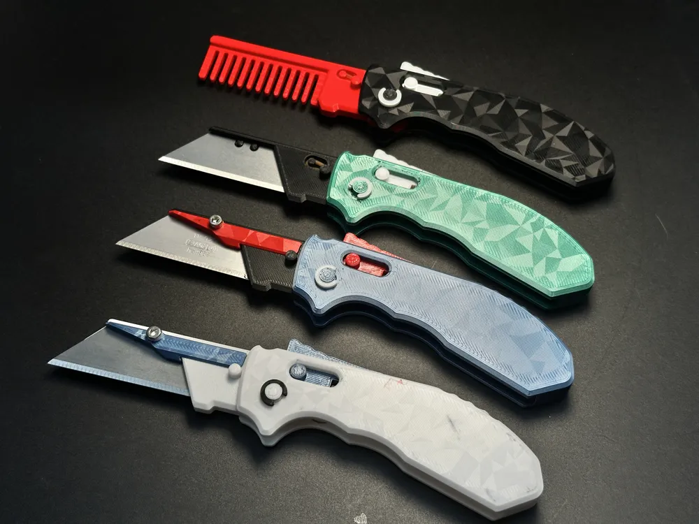 Automatic Side-Opening Knife - Auto-Deploy - Free 3D Print Model ...