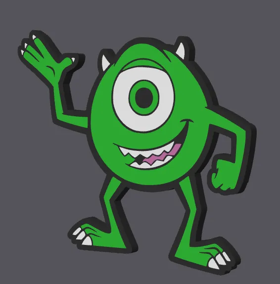 mike wazowski disney - monster inc. - lightbox - Free 3D Print Model ...