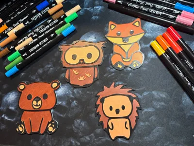 Coloring Pages Set Kids Easy - Free 3D Print Model - MakerWorld