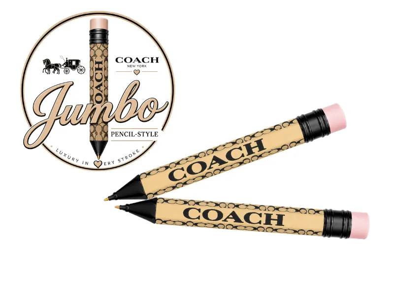 Coach Jumbo Pencil- Style Pen (BIC) - Free 3D Print Model - MakerWorld