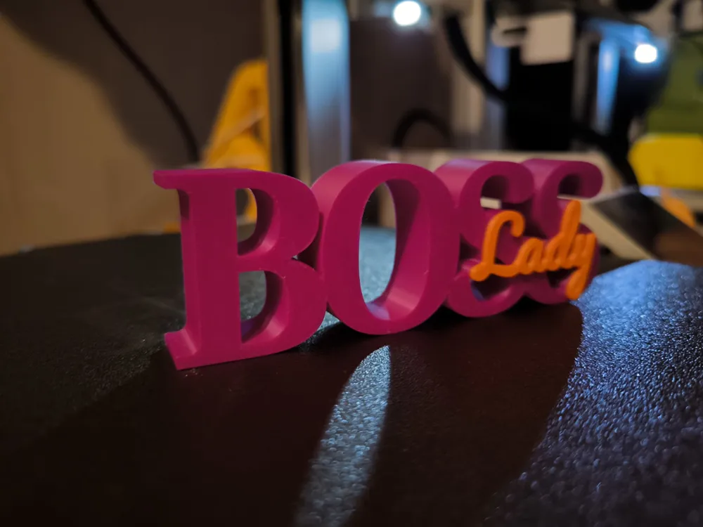 BOSS Lady Desk Deco by Wolfes1126 MakerWorld: Download Free 3D Models