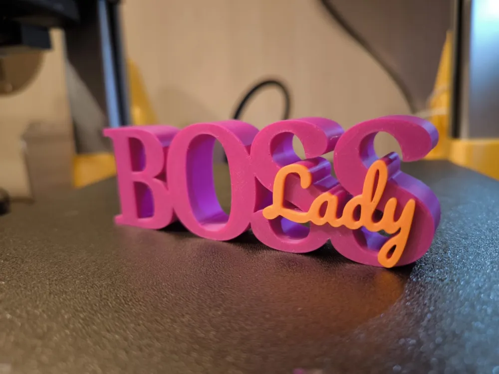 BOSS Lady Desk Deco by Wolfes1126 MakerWorld: Download Free 3D Models