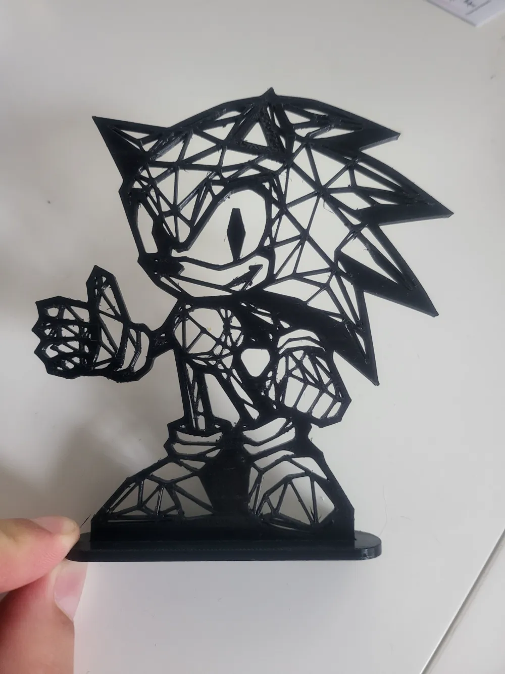 Geometric Sonic low poly by HJ_3D_ - MakerWorld