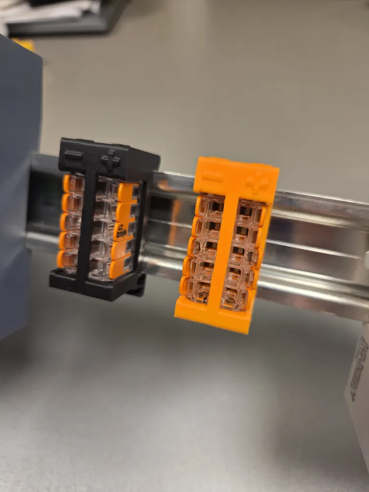 WAGO Distribution Block. (221-415) DIN-Rail mount - Free 3D Print Model ...
