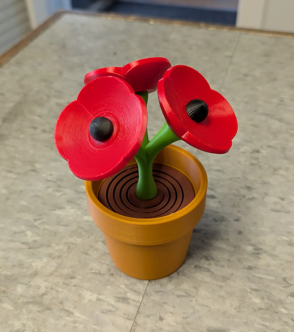 Poppy Flower - Springy Flower Collection by LIG Computer MakerWorld ...
