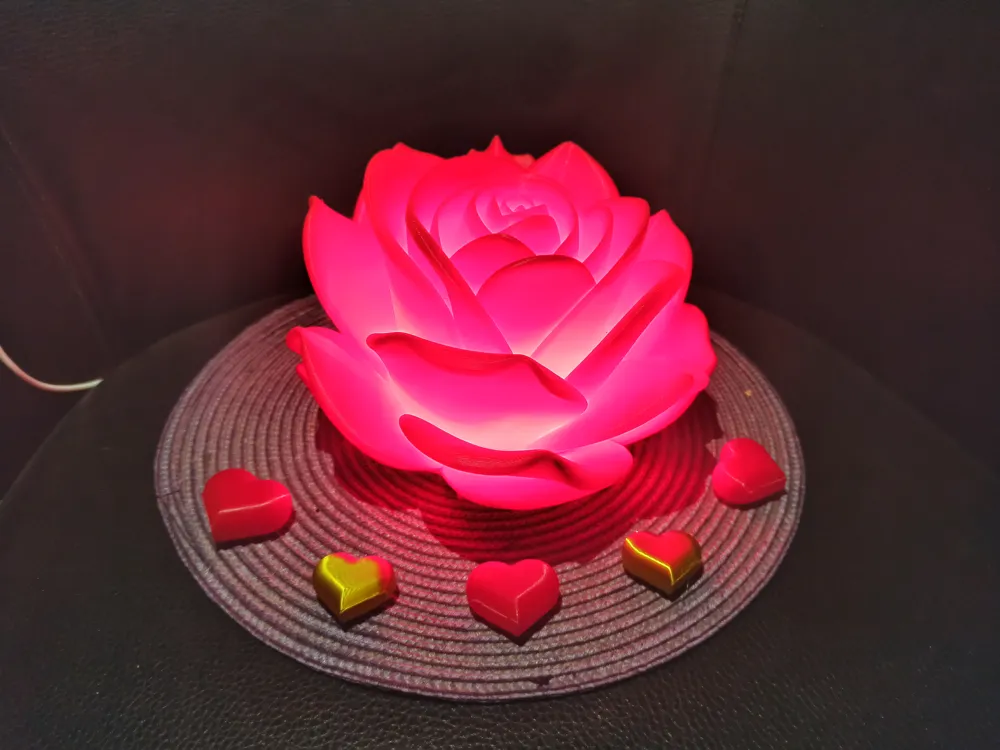 rose love lamp led kit 001 - Free 3D Print Model - MakerWorld